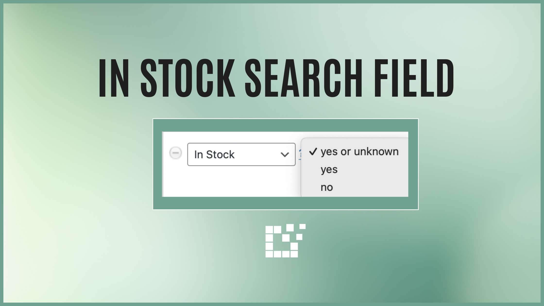 In Stock Search Field