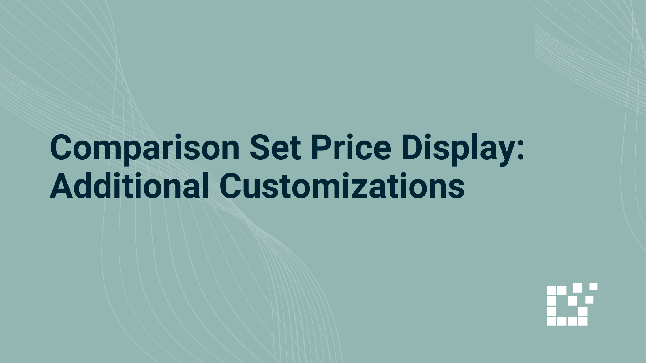 Comparison Set Price Display: Additional Customizations